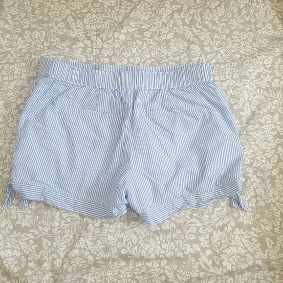 LOFT | Shorts | Loft Blue And White Stripe Bow Shorts | Poshmark